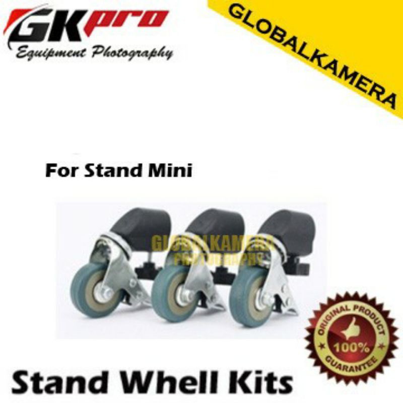 Jual GKPRO Light Stand Wheel Kit Set-22mm For Mini Stand | Shopee Indonesia