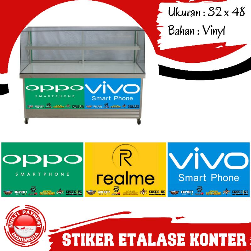 Jual STIKER VINYL ETALASE KONTER LOGO HP + GAMES | Shopee Indonesia