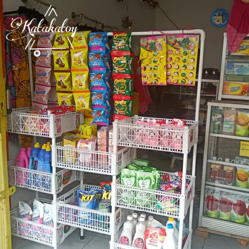 Jual RAK DAGANGAN Rak Warung Rak Susun Keranjang Susun Rak Chiki Rak ...