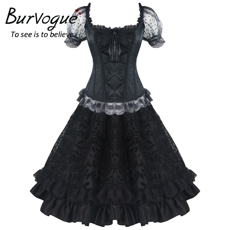 Jual Burvogue Wanita Bustiers & Korset Top Gothic Steampunk Korset Gaun ...