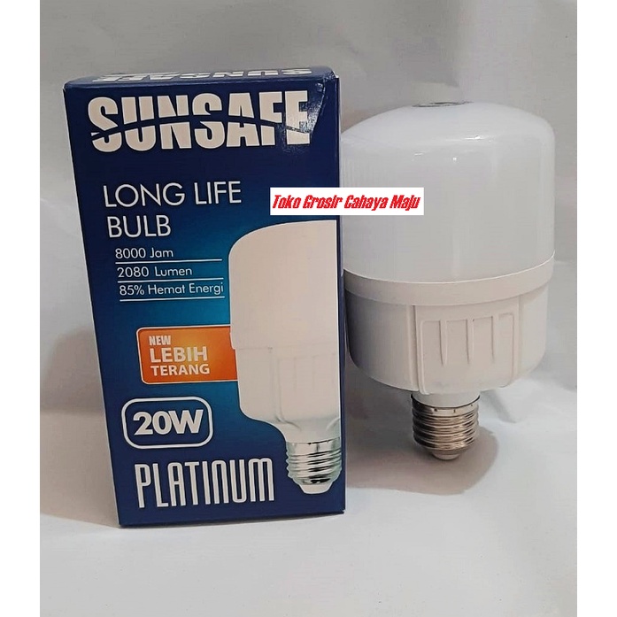 Jual Lampu Bohlam LED 20w 20 watt Tabung Kapsul Capsul Sunsafe | Shopee Indonesia