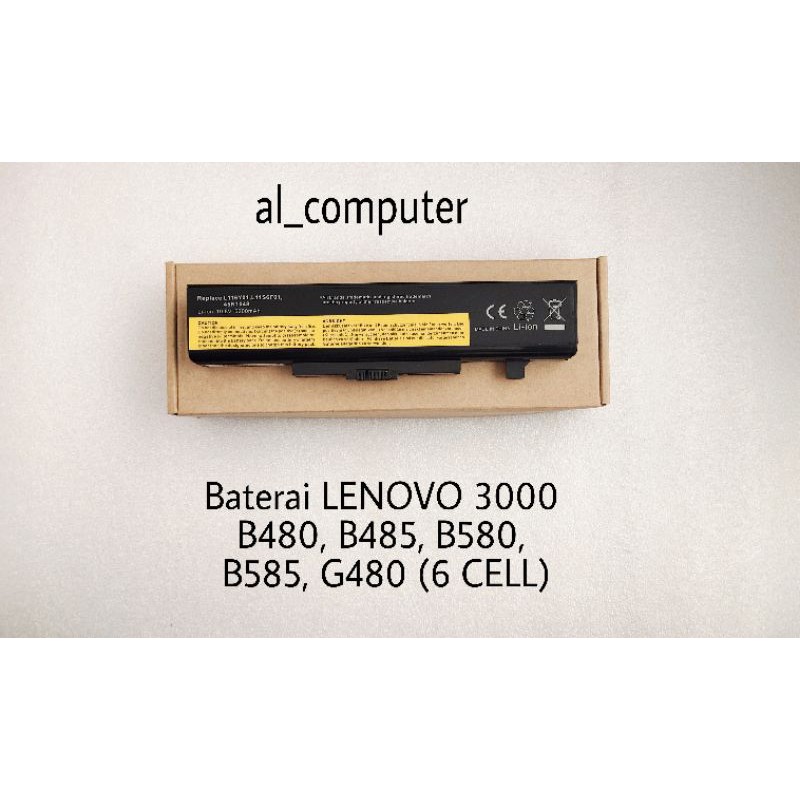 Jual Baterai LENOVO 3000 B480 B485 B580 B585 G480 (6 CELL) | Shopee Indonesia