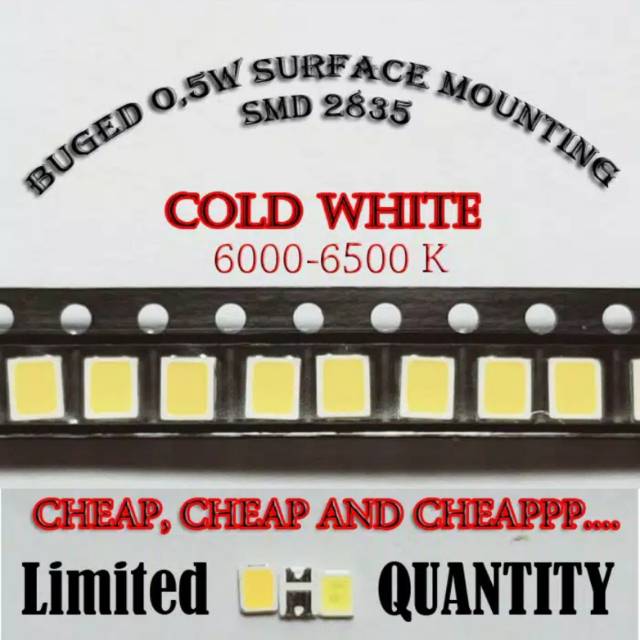 Jual 10Pcs SMD 2835 Super Bright LED HPL SMD2835 Cold White Warm White ...