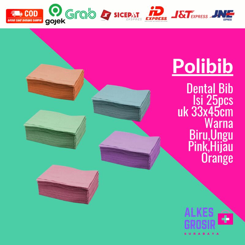 Jual Polibib Dental Bib Polybib Isi 25pcs Alas Tatakan Celemek Dada ...