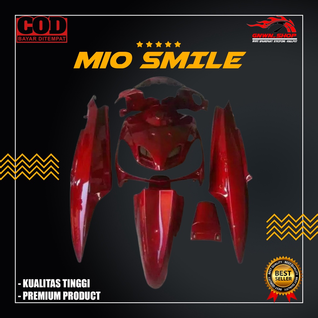 Jual Full Bodi Halus Yamaha Mio Smile - Body Mio Smile merah Murah ...