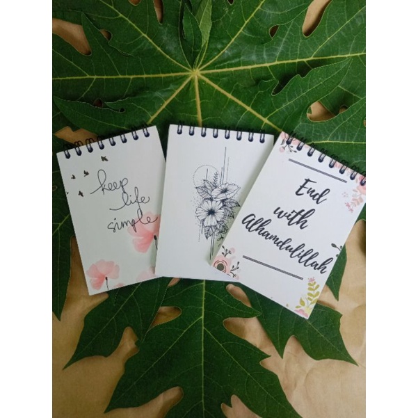 Jual notebook mini/memo cover simpel/buku catatan kecil, ukuran A7 ...