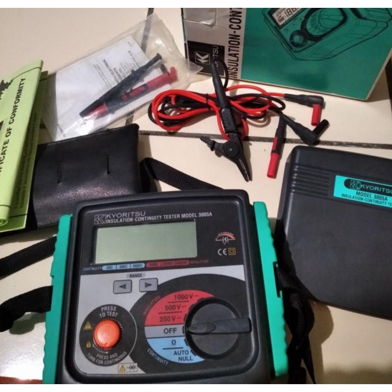 Jual Insulation Tester Kyoritsu 3005A Megger 1000A Alat Tes Isolasi ...