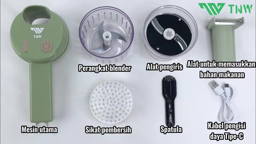 Jual 【Newest Version】TNW KB4 Food Chopper Protable Mixer Blender Quatre ...