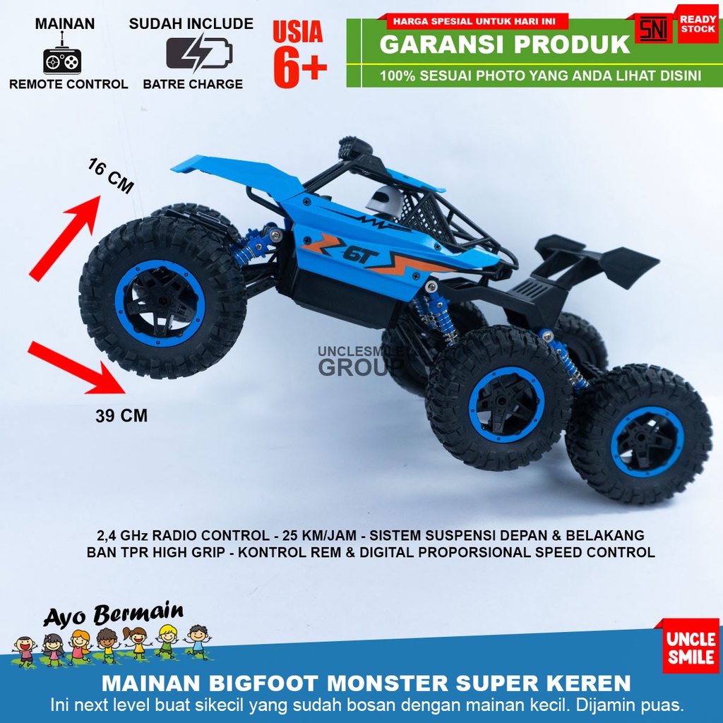 Jual Mainan Remote Control Bigfoot Monster Mobil Jeep SUV ATV Off Road ...