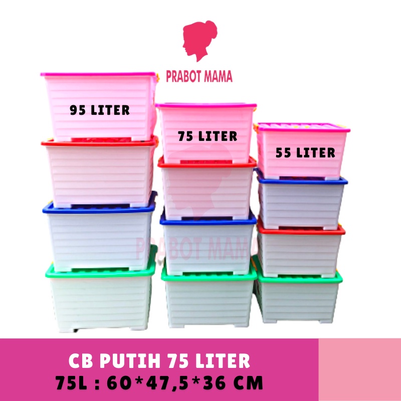 Jual Container Box Putih Besar Tutup Warna / Container 16 27 45 55 61 ...