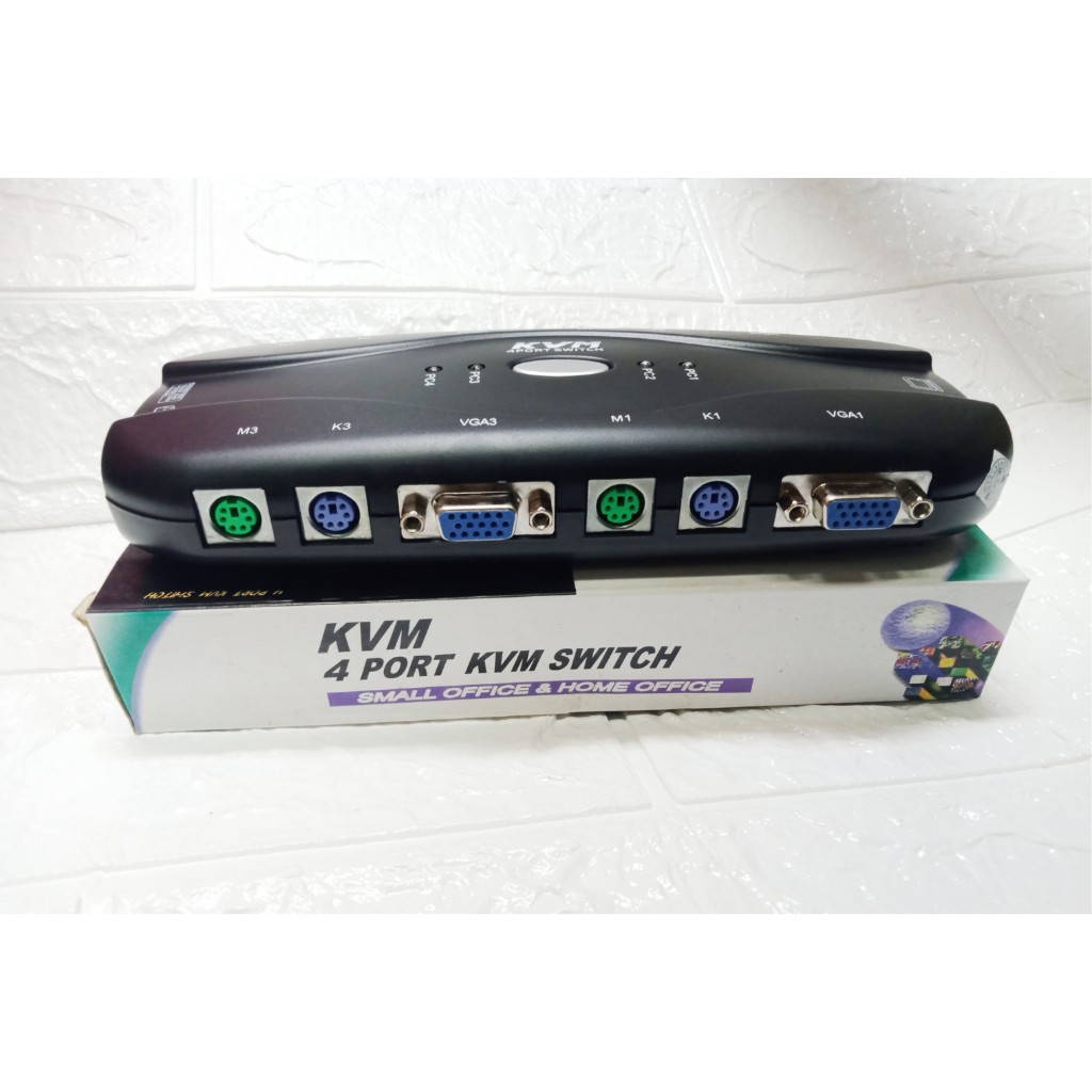 Jual KVM 4 PORT SWITCH (SMALL OFFICE & HOME OFFICE) | Shopee Indonesia