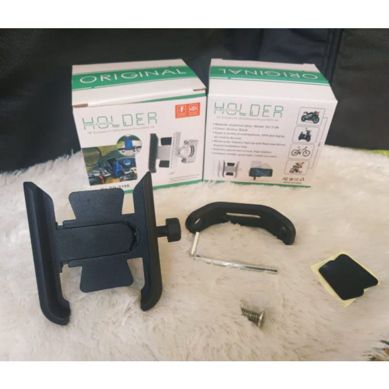 Jual 0GG - SH 3106 holder hp stang motor besi full aluminium holder stang besi sh3106 holder hp ...