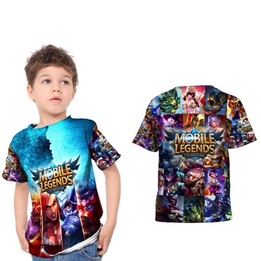 Jual MOBILE LEGEND Baju Kaos Anak Laki-Laki Fullprint GRATIS pakai tulisan nama | Shopee Indonesia