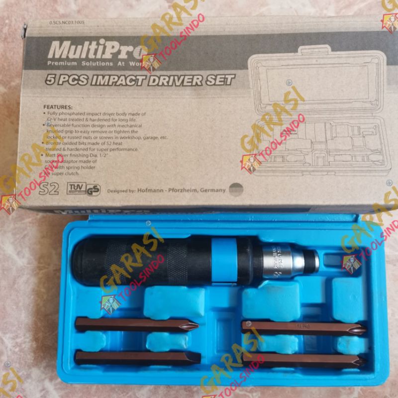 Jual obeng ketok 5 pcs MULTIPRO obeng getok pukul obeng multipro impact ...