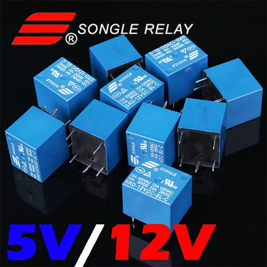 Jual Relay 5V 12v 10A Original Songle SRD-5VDC-SL-C 5pin DC Control Asli Standarisasi | Shopee ...