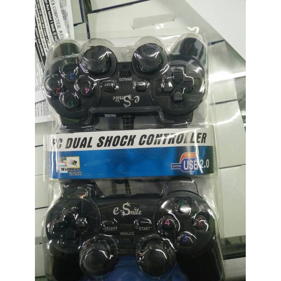 Jual Game Pad Joystick Stik Pc Doubel Hitam/Stick Game Pes | Shopee ...
