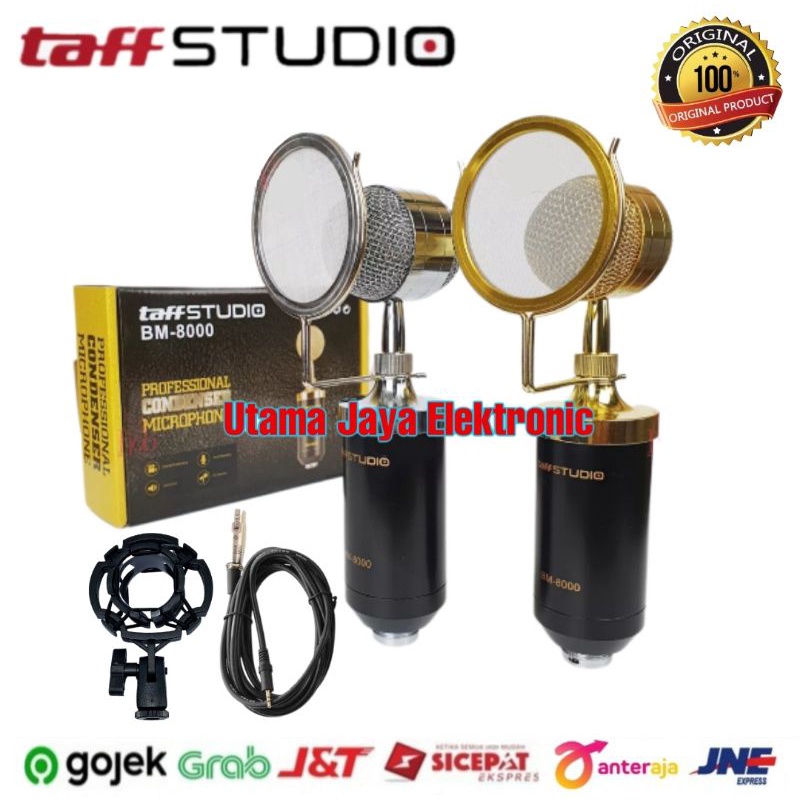 Jual Microphone Condenser BM8000 TaffSTUDIO Mic Mik Mikrofon Kondenser ...