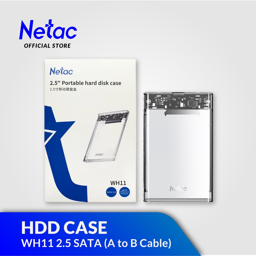 Jual Netac SSD Enclosure WH11 2.5 SATA to USB3.0 A to B cable External ...