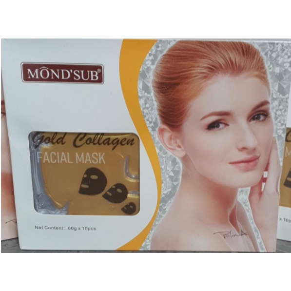 Jual Mondsub Face Mask 24K Gold Collagen Facial Mask | Shopee Indonesia