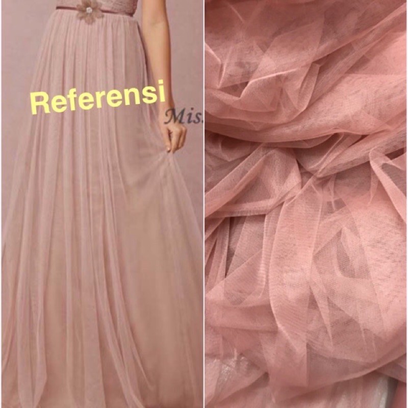 Jual bahan tile Polos kain tile tulle polos premium untuk latar ootd ...