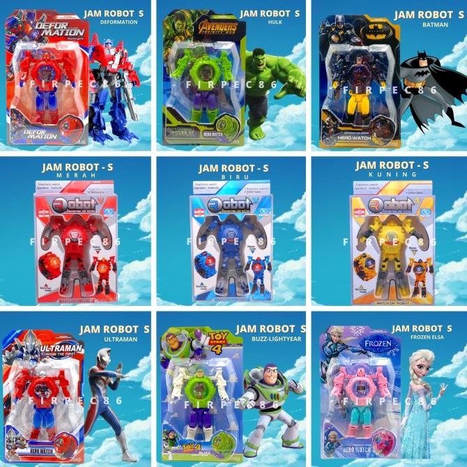 Jual JAM TANGAN ANAK ROBOT DEFORMATION TRANSFORMER MURAH KECIL LED KADO ...