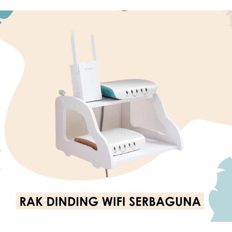 Jual Rak dinding mini router wifi modem desktop storage interior ...