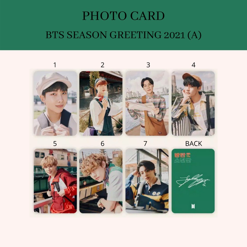 Jual BTS Photo Card/Kartu Foto BTS-Season Greeting 2021 (A) | Shopee ...
