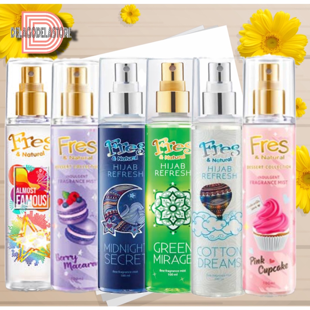 Jual Fres & Natural Body Spray Cologne 100ml / Berry Macaron / Pink ...