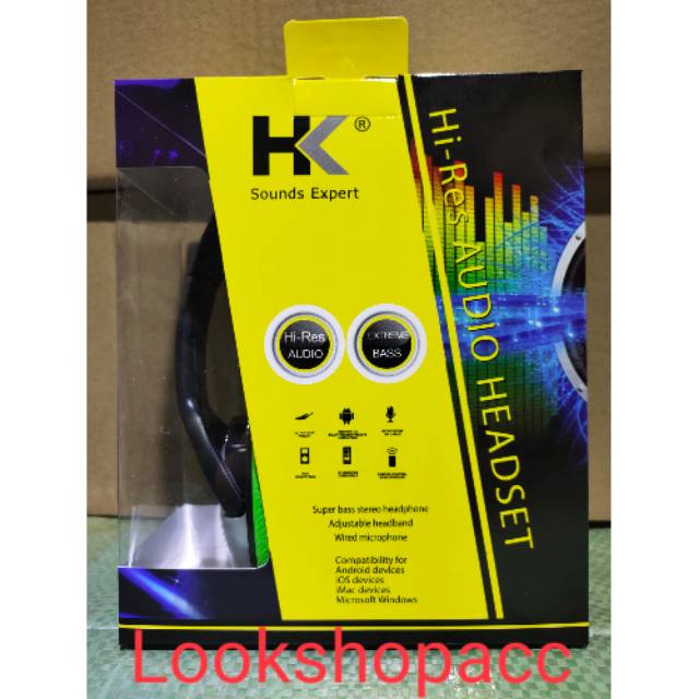 Jual HEADPHONE HK SOUNDS EXPERT HI-RES AUDIO HEADSET EXTREME BASS ORIGINAL HK Bando | Shopee ...