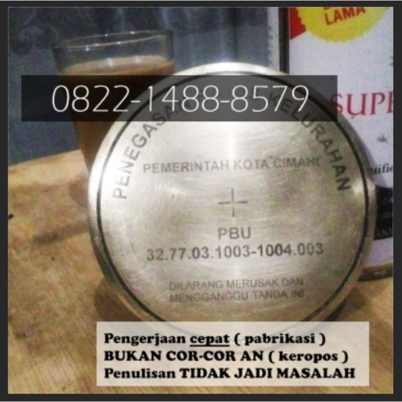 Jual Brass Tablet Batas wilayah Desa Titik Kontrol Pertamina Kuningan ...