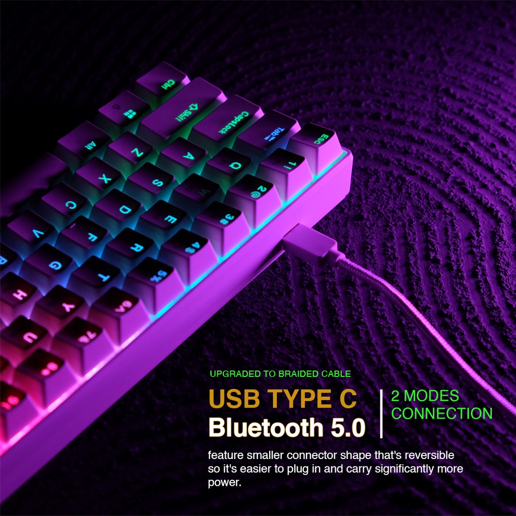 Jual KOODO Gecko-X 60% Layout RGB Mechanical Keyboard Outemu Universal ...