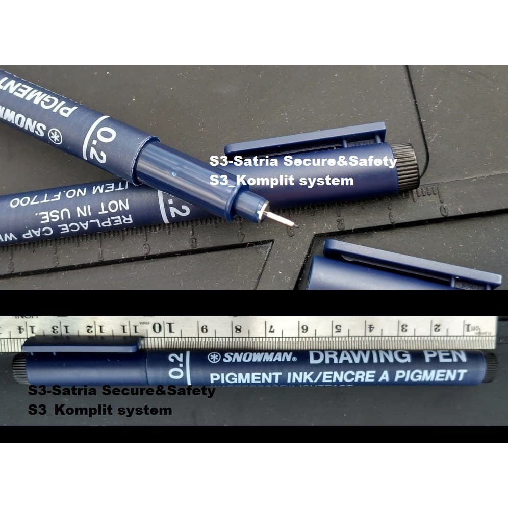 Jual Pulpen Pen 0.2 Drawing Hitam lancip kecil for Box Hitam PCB ...