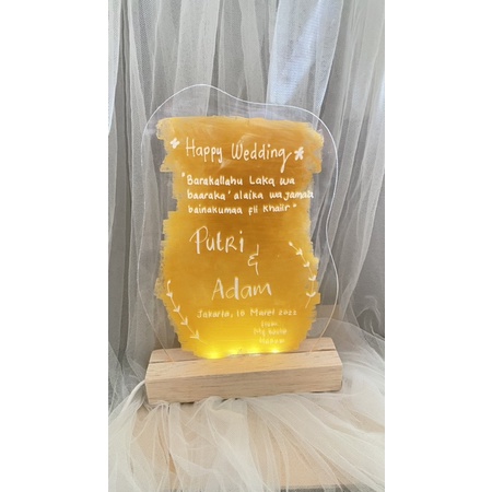 Jual Lettering Kado Frame Lampu Tidur Ready semua warna Garansi Pecah ...