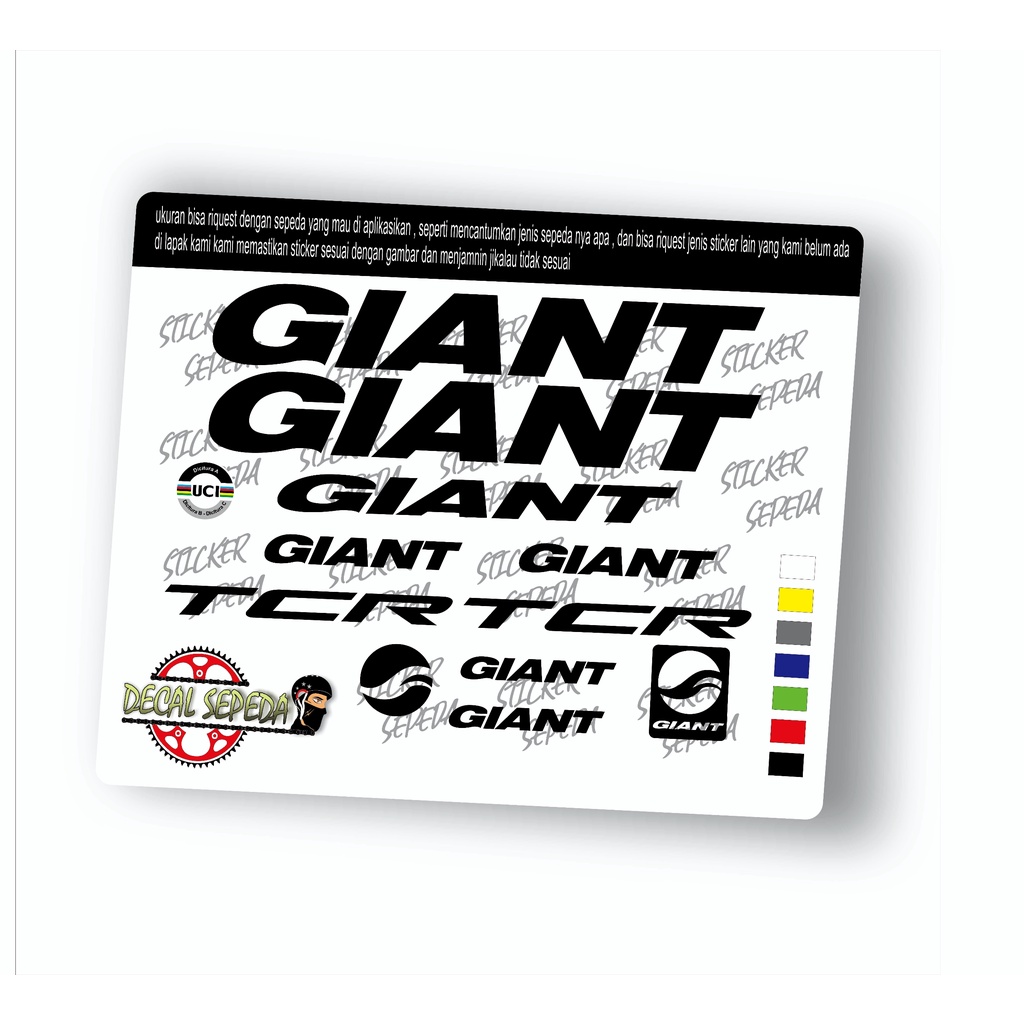 Jual decal giant - sticker sepeda giant tcr full cutting | Shopee Indonesia