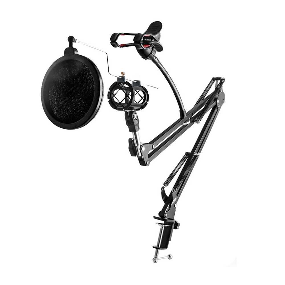 Jual CONDENSER MICROPHONE STAND HOLDER MIC 360 LAZYPOD CLAMP STANDMIC ...
