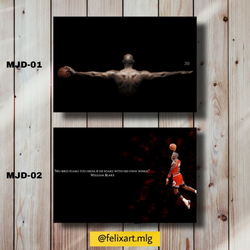Jual Poster 3D MICHAEL JORDAN Frame Kayu Wall Decor Aesthetic Hiasan ...