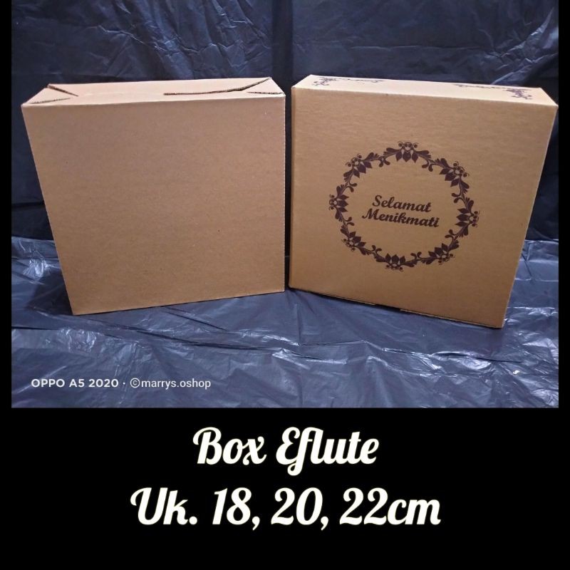 Jual kardus box makan dus eflute packing coklat | Shopee Indonesia