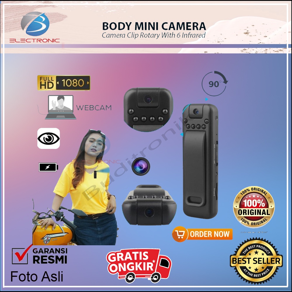 Jual 1080P HD Kamera Mini Kamera Body Spy Camera Infrared / Webcam ...