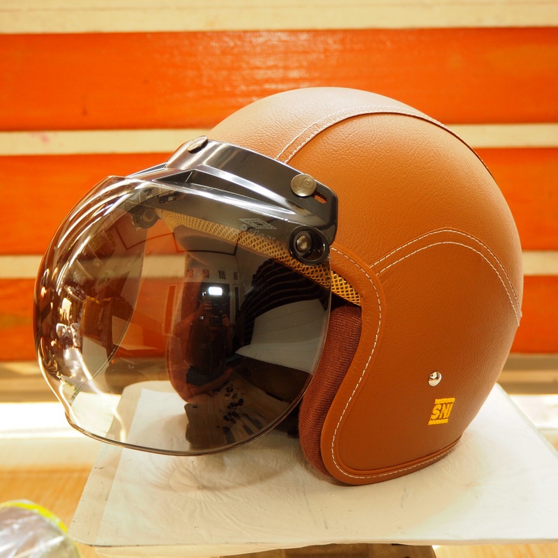 Jual HELM BOGO CLASSIC RETRO KULIT SINTETIS SNI DEWASA PRIA DAN WANITA ...