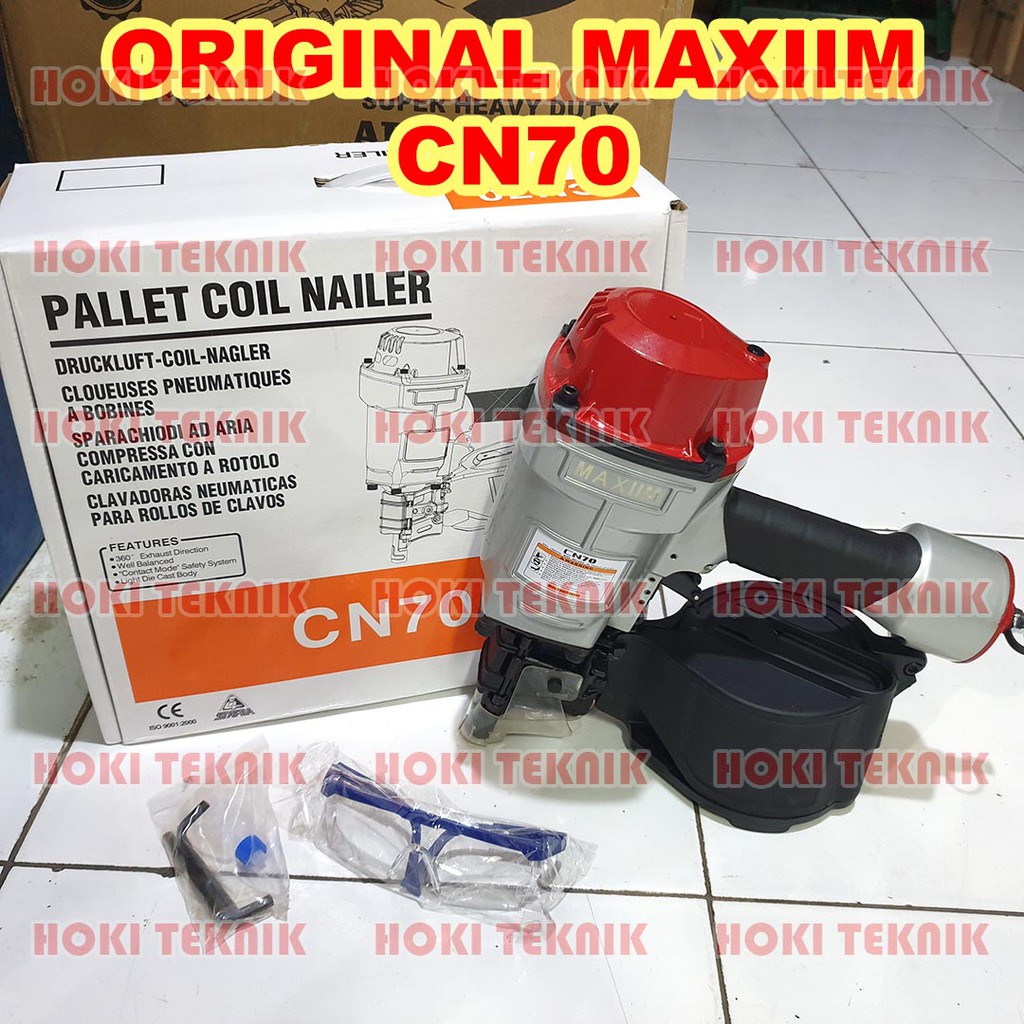 Jual Mesin Paku Tembak Palet Maxiim CN70 Pallet Coil Nailer Gun 7cm | Shopee Indonesia