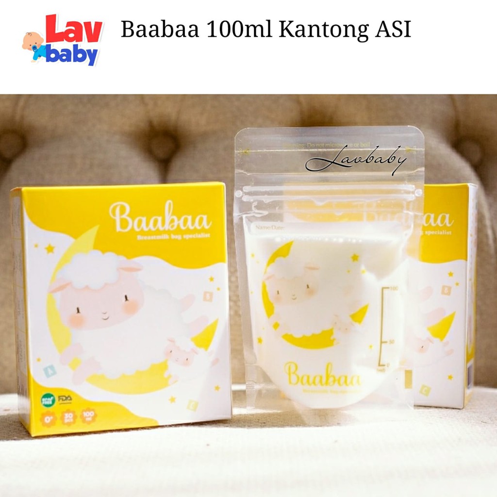 Jual Baabaa Kantong Asi 100ml breastmilk bags BAABAA LAVB | Shopee ...