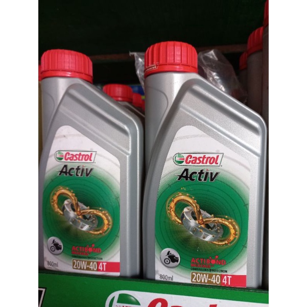 Jual Oli Motor Castrol Activ 4T Sae 20W - 40 800ML | Shopee Indonesia
