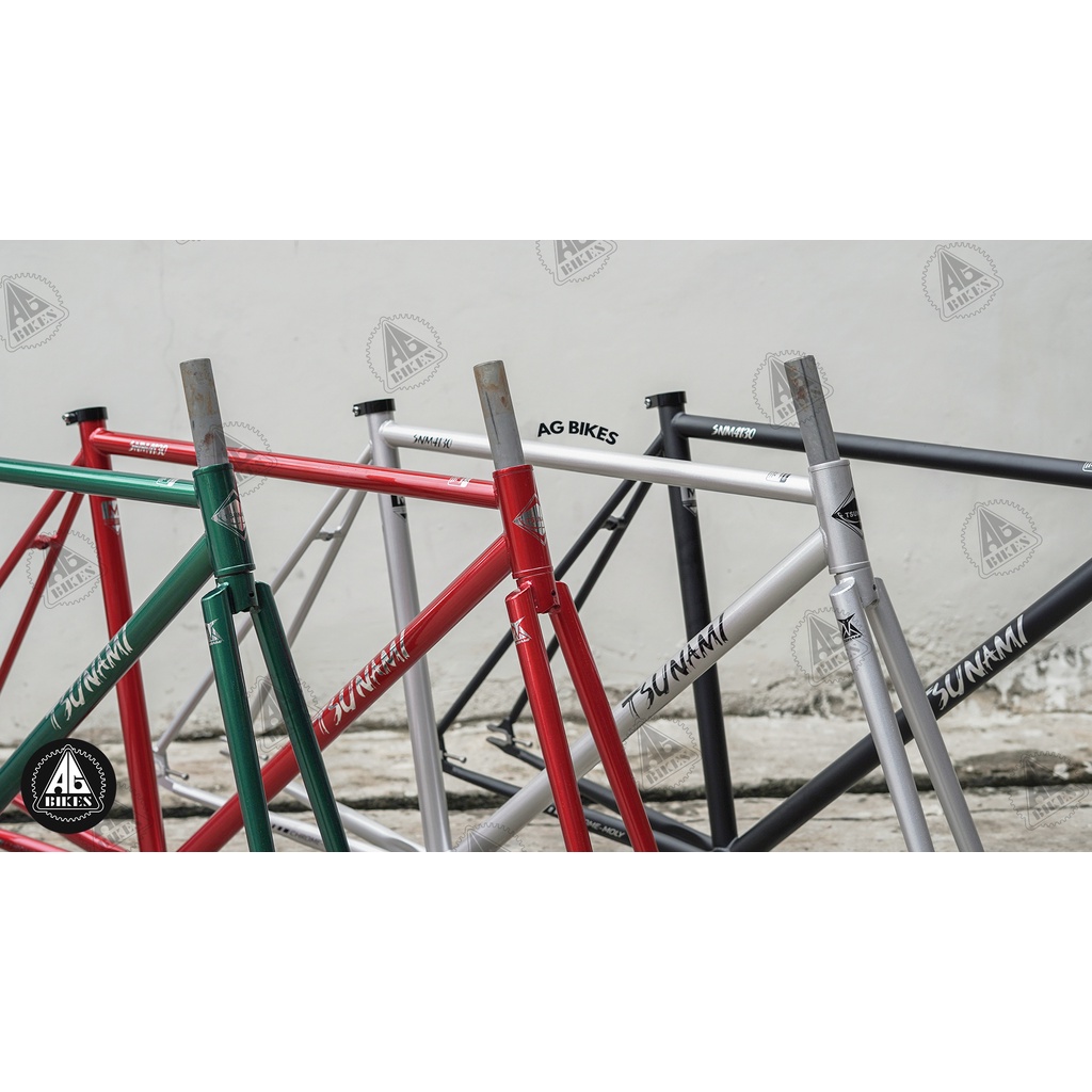 Jual Frame + Fork Tsunami SNM 4130 Chromoly | Shopee Indonesia