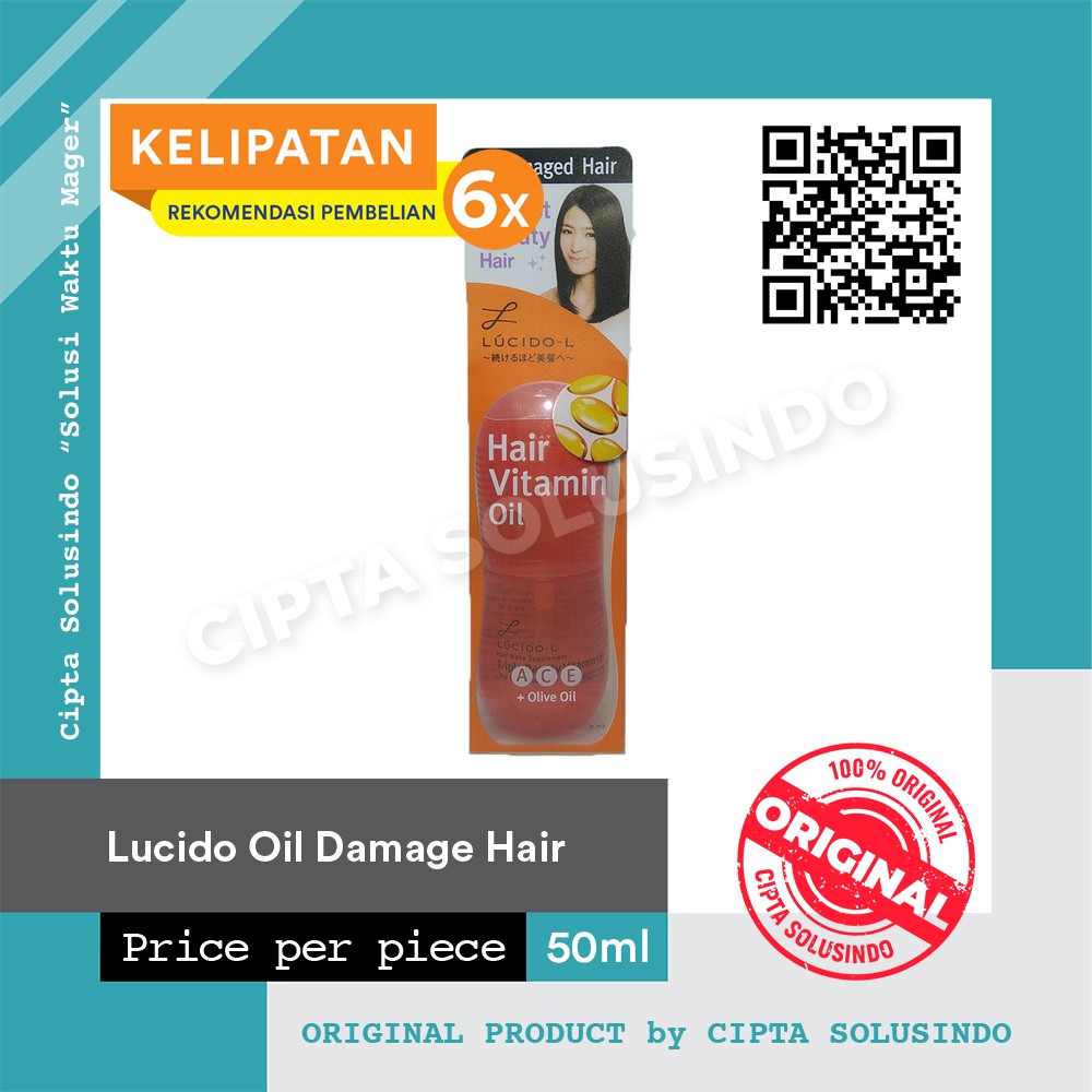 Jual Vitamin Rambut Lucido Oil - Minyak Untuk Rambut Rusak 50ml ...