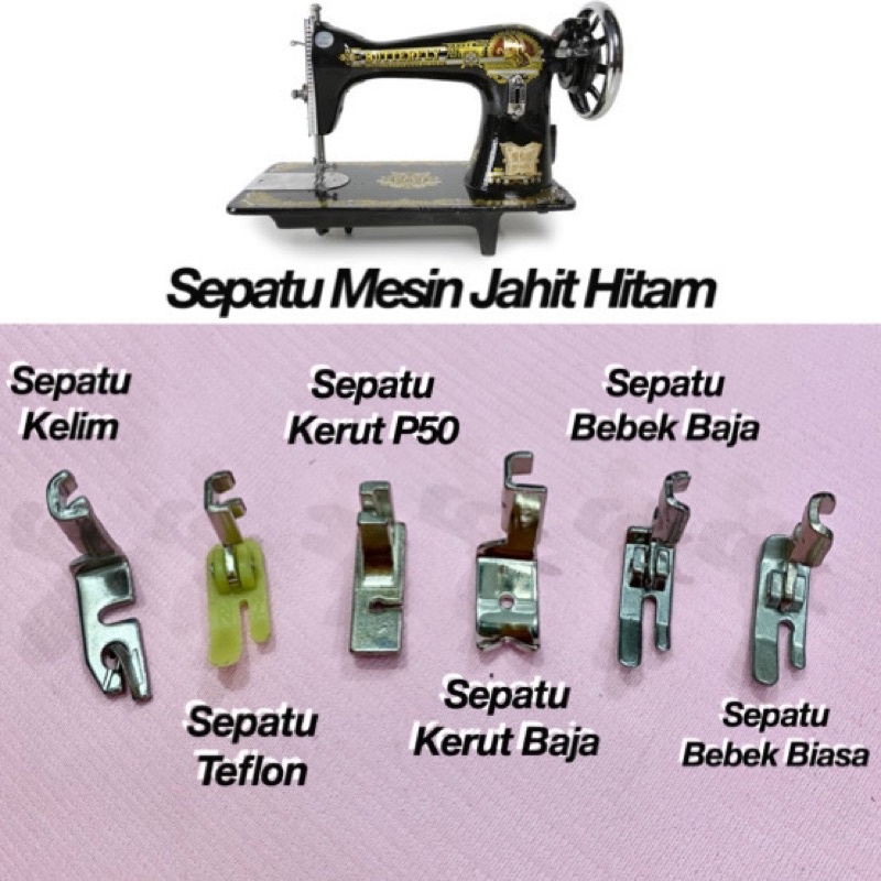 Jual Sepatu Mesin Jahit Hitam Butterfly Singer Klasik Classic Jadul ...