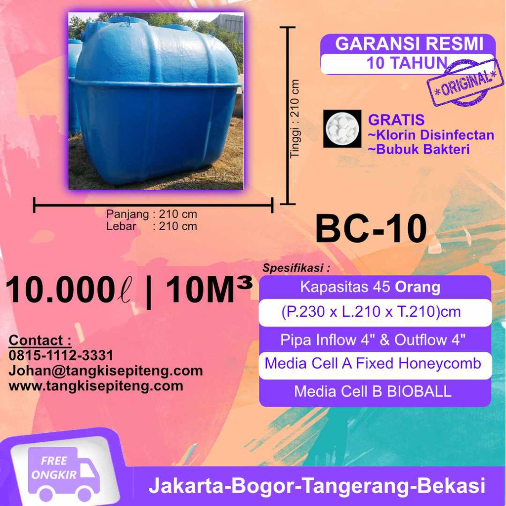 Jual Septic Tank BIOFILTER IPAL 10000 Liter / 10m3 | Shopee Indonesia