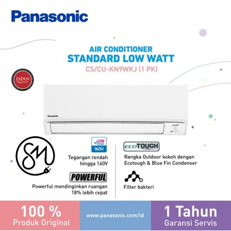 Jual AC Panasonic 1 PK CS-KN9WKJ KN0 9WKJ Alowa Low watt | Shopee Indonesia