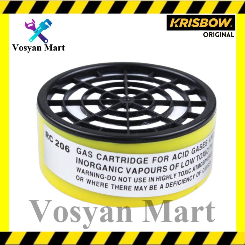 Jual Krisbow Filter Catridge RC 206 Gas Asam dan Uap anorganik ...