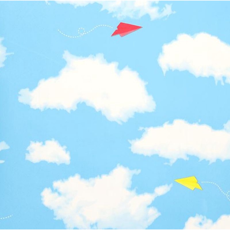 Jual stiker tembok/ wallpaper/ wallsticker motif awan biru dan layang ...