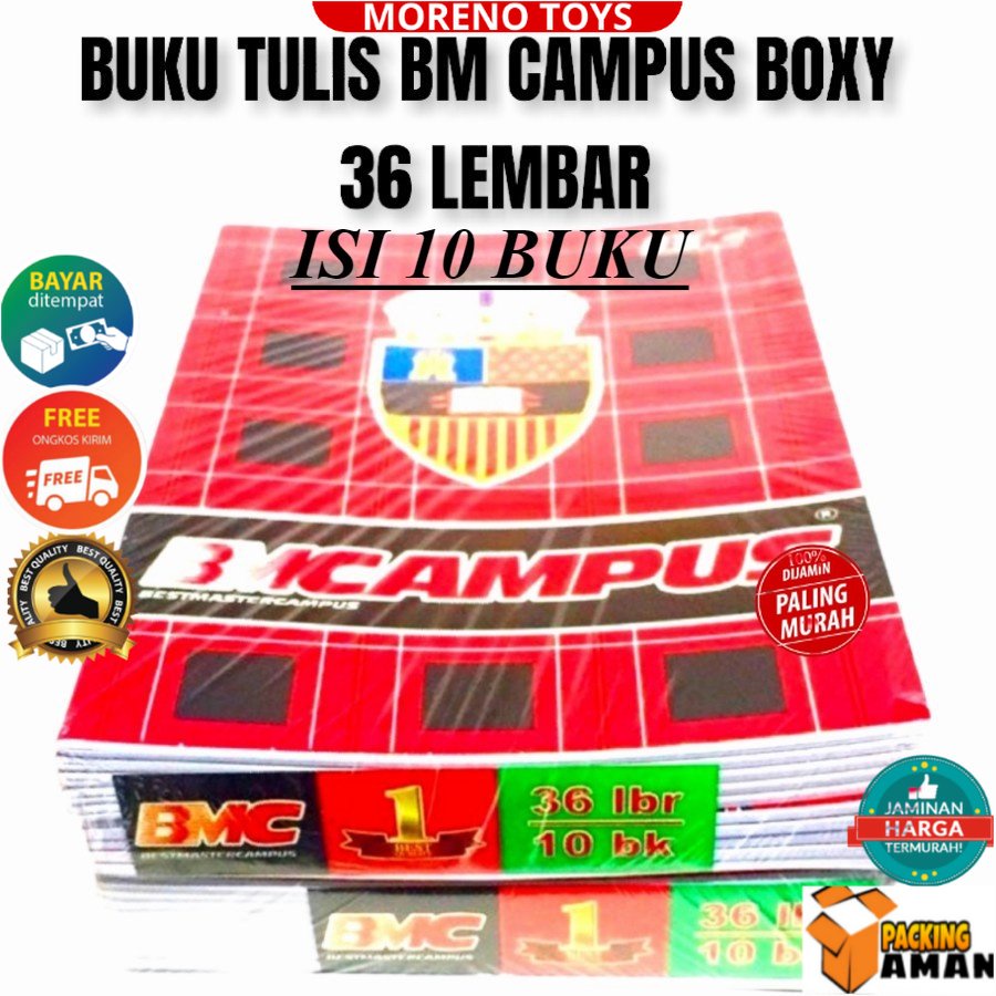 Jual BUKU TULIS BM CAMPUS 36 LEMBAR UKURAN BOXY PROMOSI MURAH | Shopee Indonesia